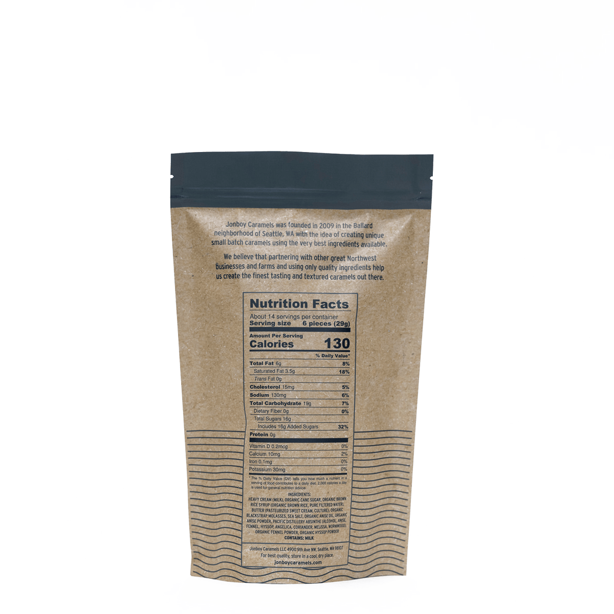 Absinthe with Black Salt Caramels - 1 lb. – Jonboy Caramels